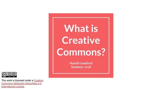 What Everyone must know about Creative Commons aka Openverse | PDF