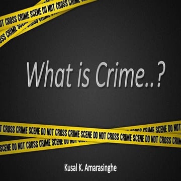 What is crime? | PPTX