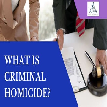 What is criminal homicide | PPTX