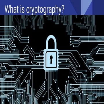 What is cryptography ? | PPTX