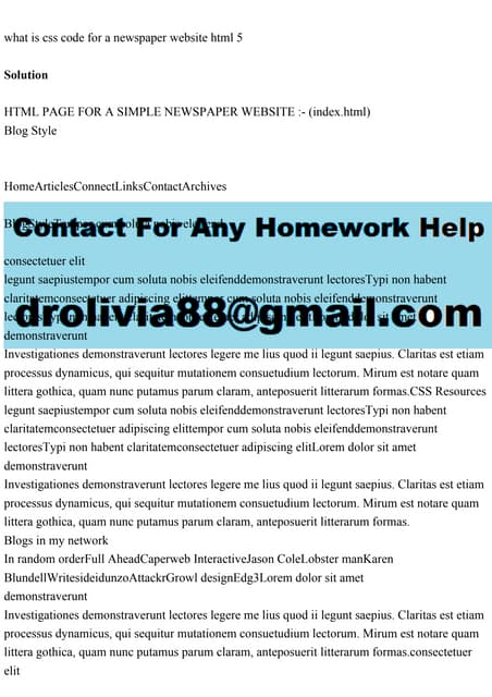 What Is Css Code For A Newspaper Website Html 5SolutionHTML PA pdf what-is-css-code-for-a-newspaper-website-html-5solutionhtml-pa-pdf
