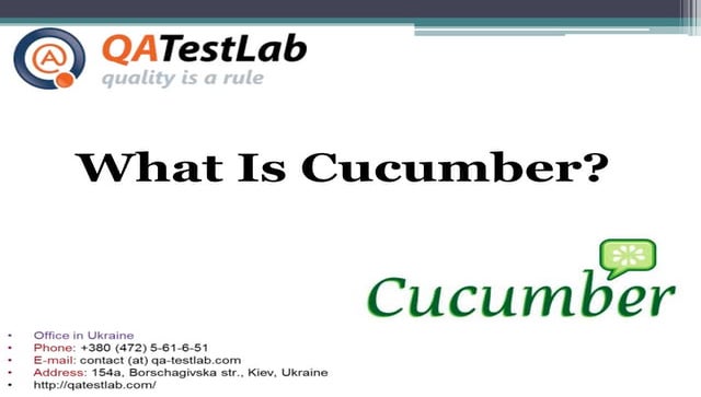 Automation Test Framework With Cucumber Bdd Ppt 