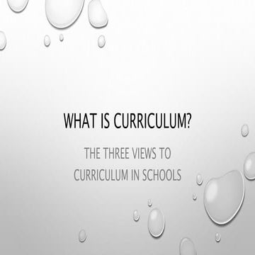 What is curriculum | PPTX