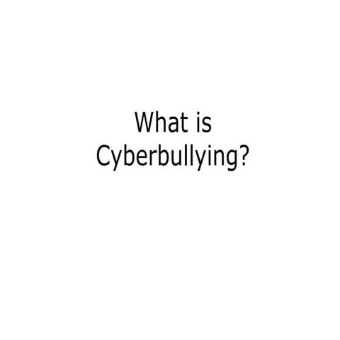 What is cyberbullying | PPT