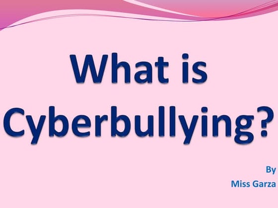 Cyberbullying powerpoint | PPTX