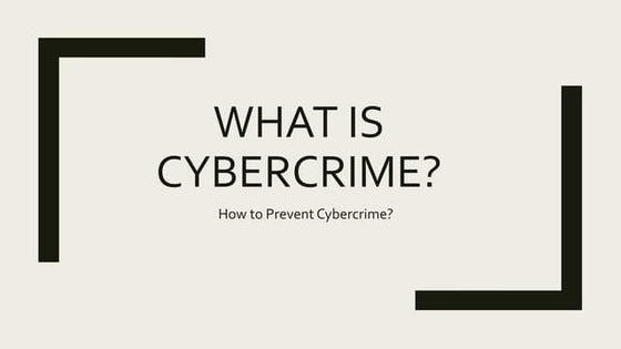 Measures to prevent cyber-crime - Poster | PDF