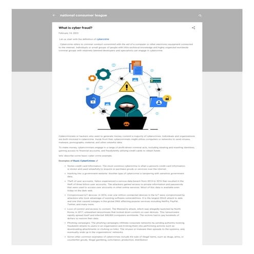 What is cyber fraud? | PDF