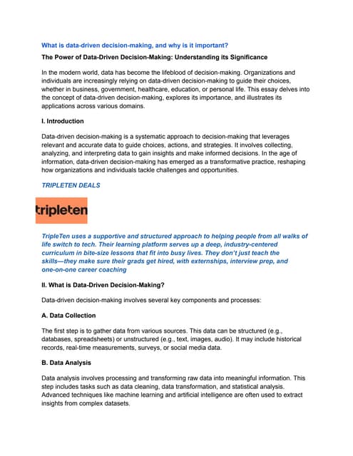 Harnessing the Power of Data-Driven Decision Making.pdf | Business Administration | Business