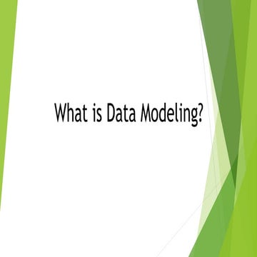 What is data modeling | PPT