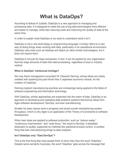 Should You Integrate DataOps in Your Business Process? | PDF