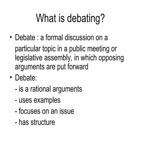 Debating materials for XII Grades disccusion text .ppt