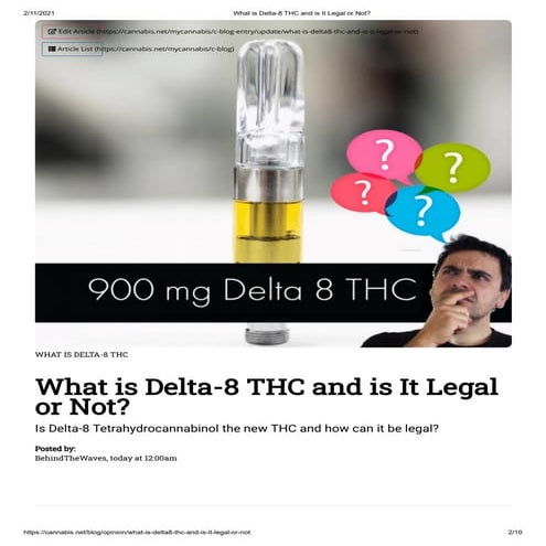 Things you should know about delta 8 thc | PDF