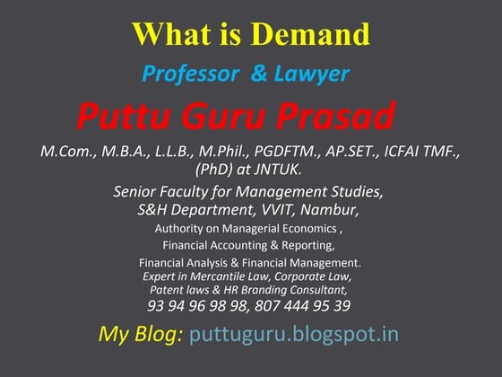 DEMAND ,TYPES AND IT'S FUNCTIONS | PPT