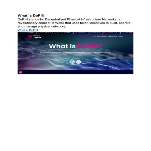 What is DePIN.docxDePIN stands for Decentralized Physical ...
