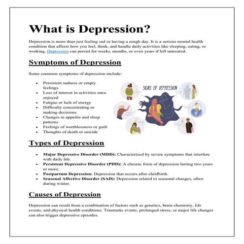 What is Depression: understand the key points | PDF