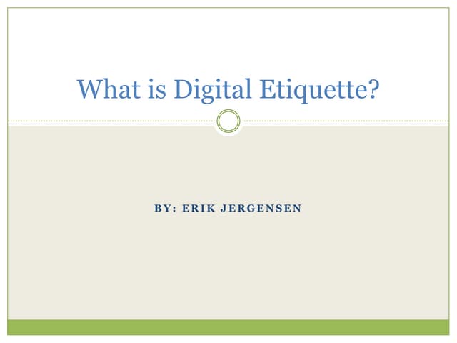 Digital Etiquette | PPTX