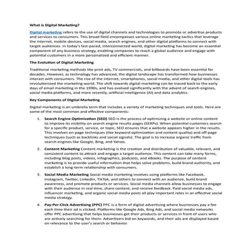 What is Digital Marketing.pdf in best institute | PDF | Email | Internet