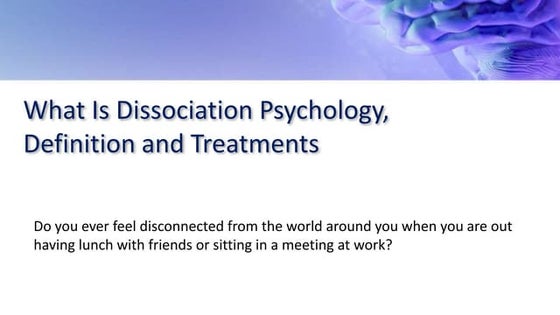 Dissociative Disorders | PDF