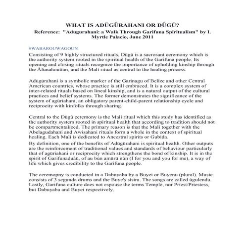 What is Dugu?: A Definition | PDF