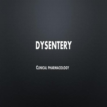 What is dysentery | PDF