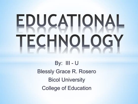 Educational technology 1 | PPTX