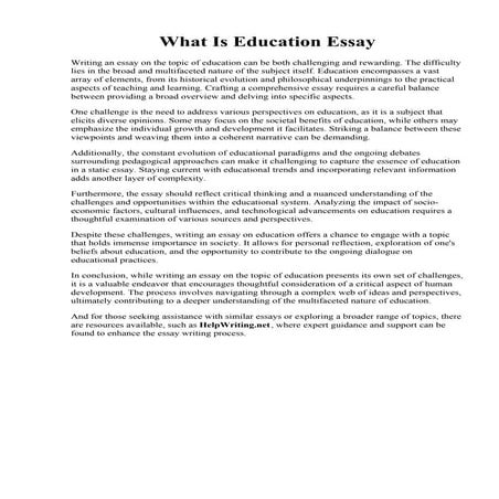 What Is Education Essay. Sample essay on role of ng os in promoting ...