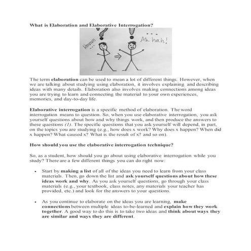 Elaborative Interrogation Every Effective STUDY Technique Explained