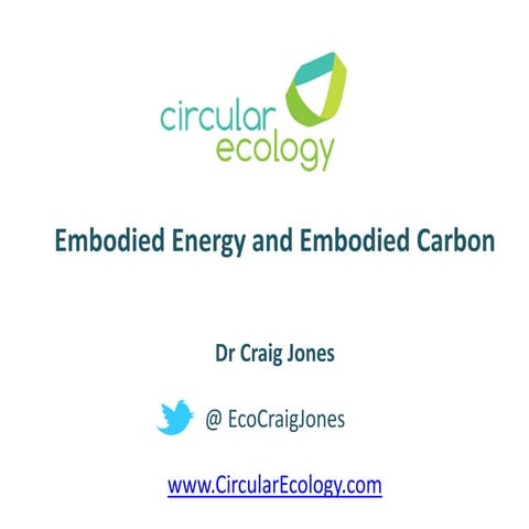 Embodied energy and embodied embodied carbon | PPTX