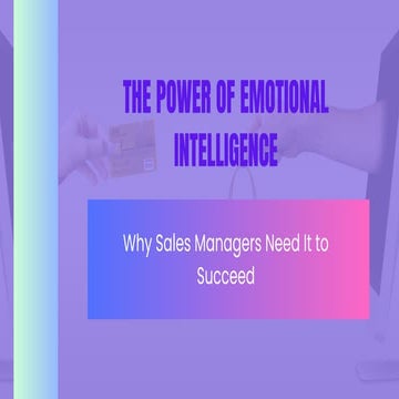 The Role of Emotional Intelligence in Sales Management: A Crucial Element for Success | PDF ...