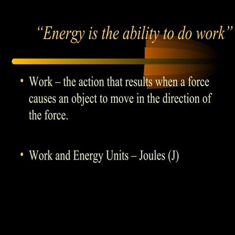 What Is Energy | PPT