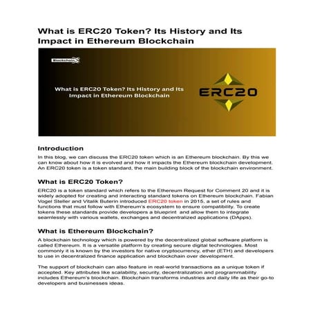 What is ERC20 Token Its History and Its Impact in Ethereum Blockchain.pdf