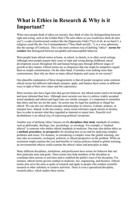 Ethical issues in research | PPTX | Education