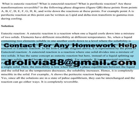 What Is Eutectic Reaction What Is Eutectoid Reaction What Is Perife Pdf