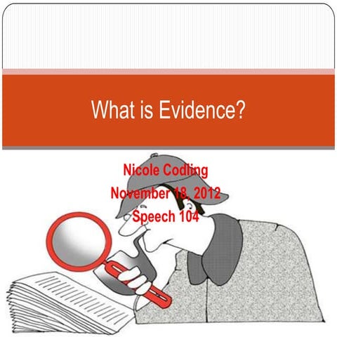 What Is Evidence? | PPTX