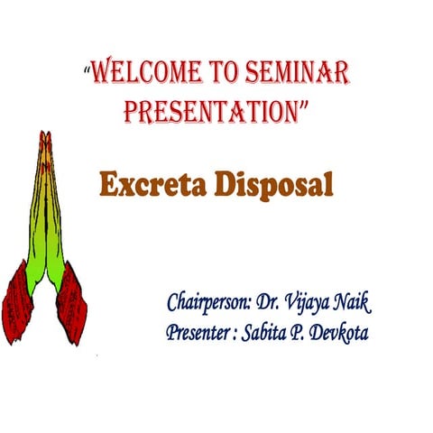 Excreta disposal | PPTX
