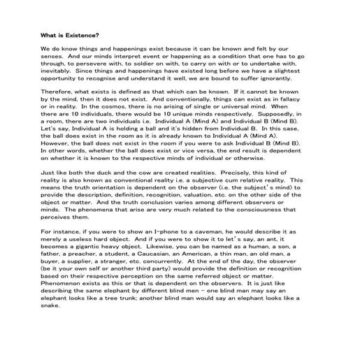 What is existence? | PDF