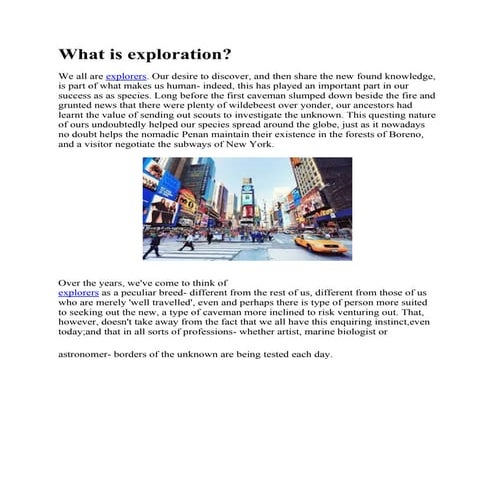 What is exploration | PDF