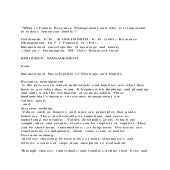 What is Family Resource Management and why is it important to t | DOCX