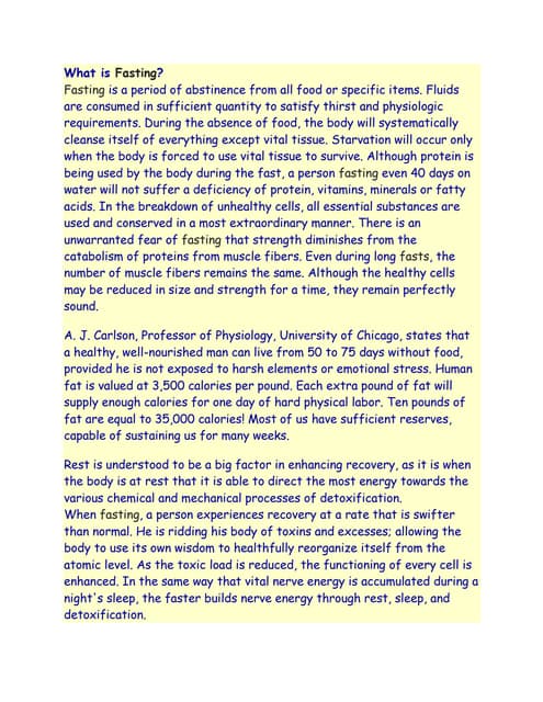 Fasting Therapy Naturopathy | PPTX