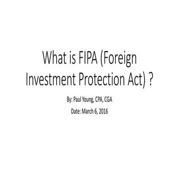 What is FIPA and How does it protect investors | PPTX | Financial ...
