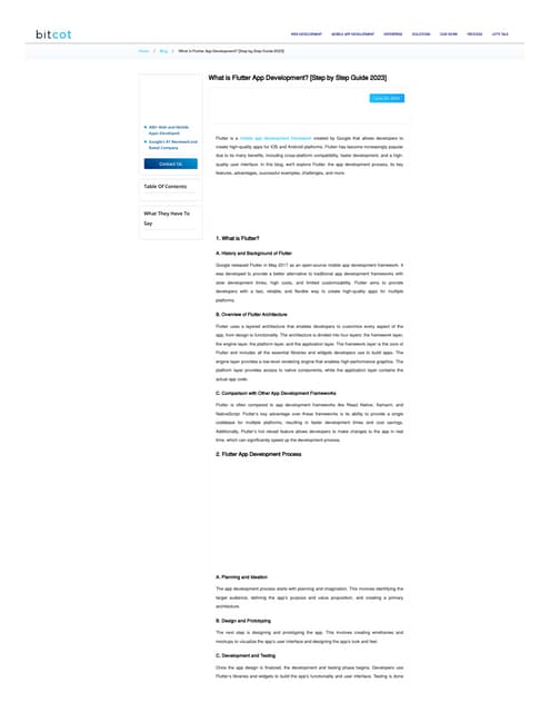 Flutter Developer Skills To Master In 2024pdf Programming Languages Computing