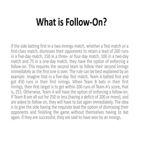 What is follow on | PPT
