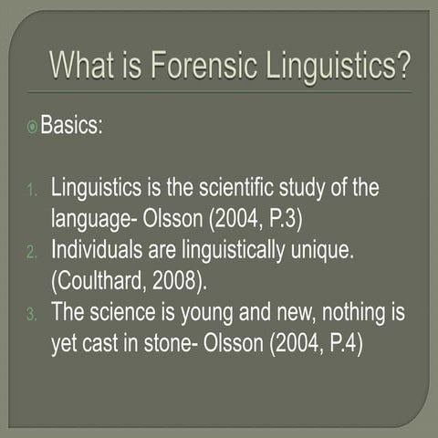 forensic linguistics | PPTX