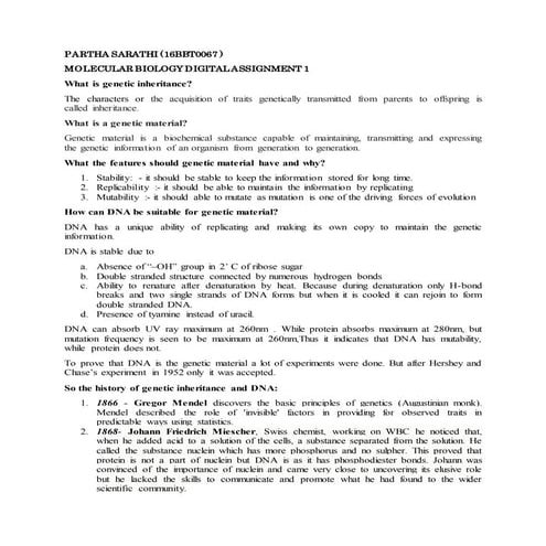 research done to prove DNA a genetic material | DOCX | Biological ...