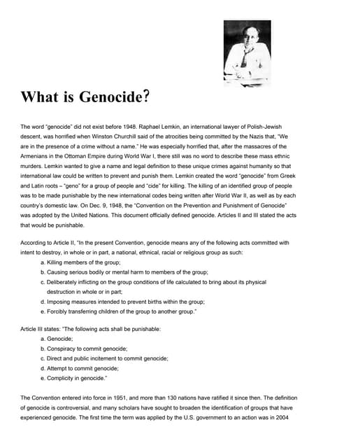 What is genocide? | PPTX