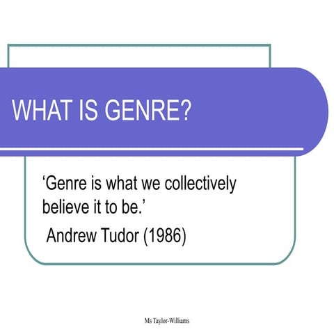 What Is Genre? | PPT