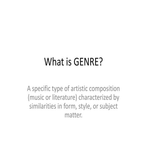 What is genre | PPT