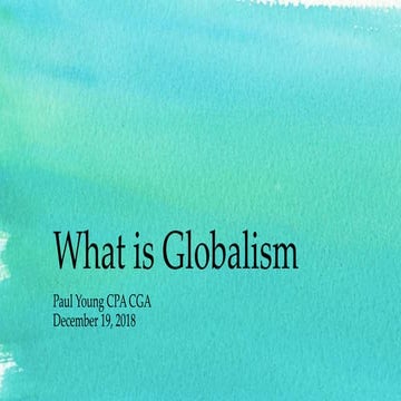 What is globalism | PPTX
