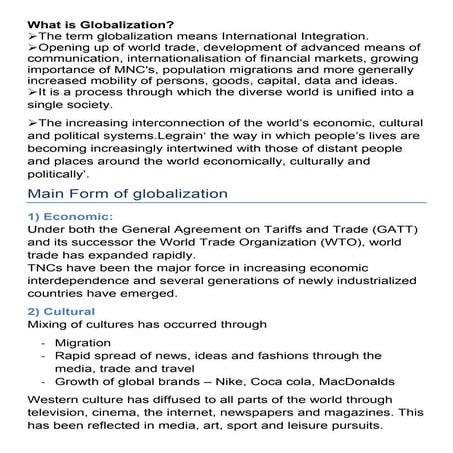 What is globalization | DOCX