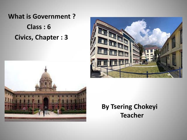 6th Std Social Science- Civics - ch 3. Government | PDF